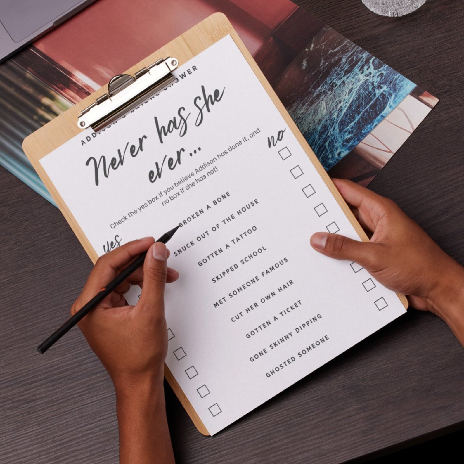 Bridal Shower Games Never Has She Ever Bachelorette Party Games ...