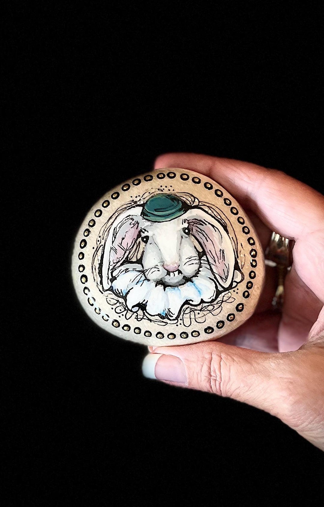 Quirky Rabbit Dude Stone - Etsy