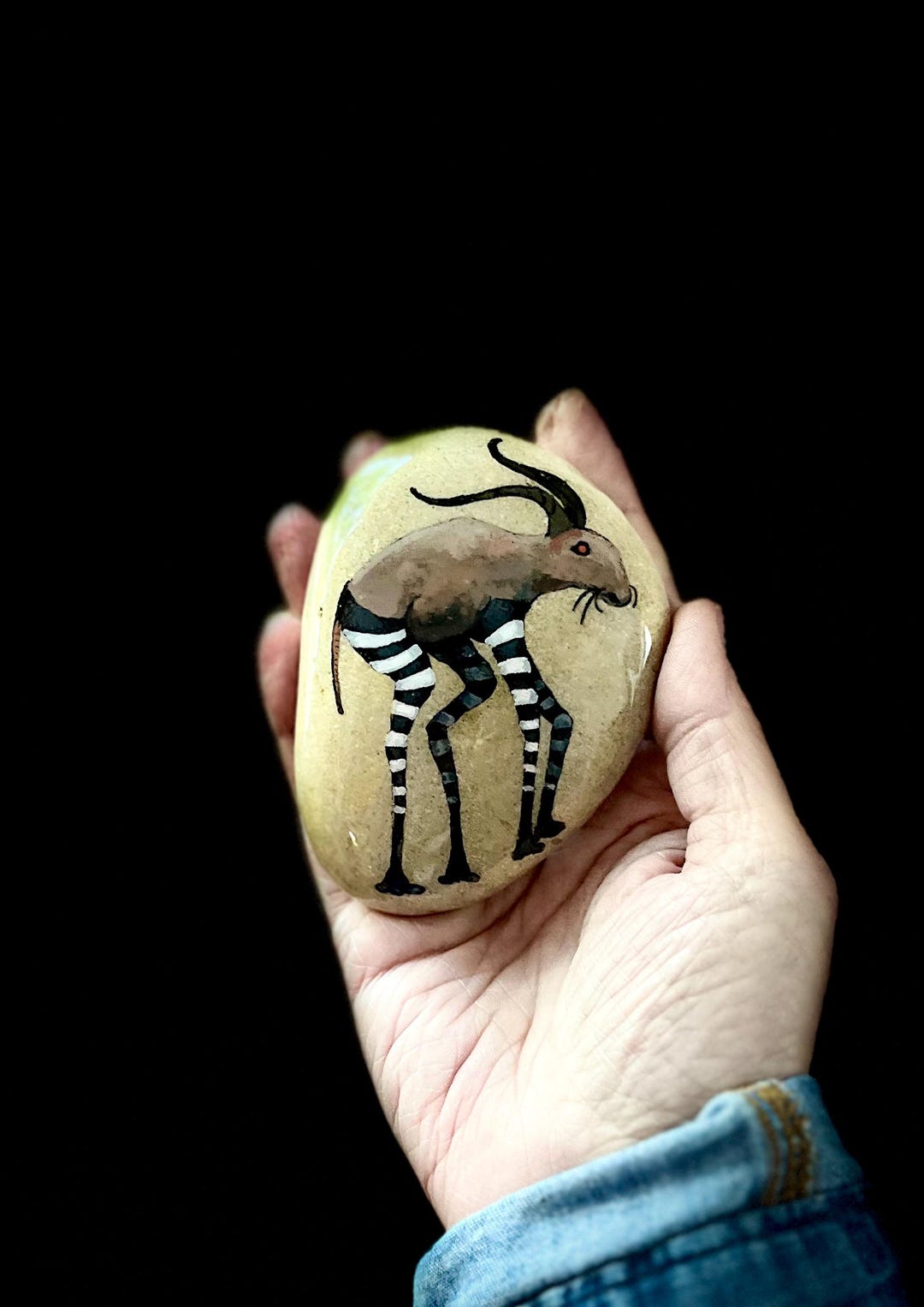 Hand-painted Pooka Stone, Irish Folklore Art - Etsy