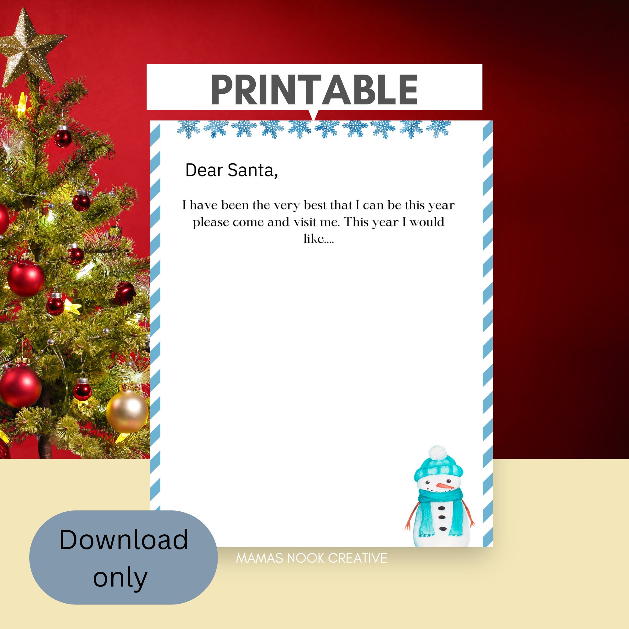 Carta a Santa, carta a Santa imprimible - Etsy México