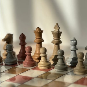 Concrete Chessboard | Chess Board | Aesthetic Game | Tabletop Game ...