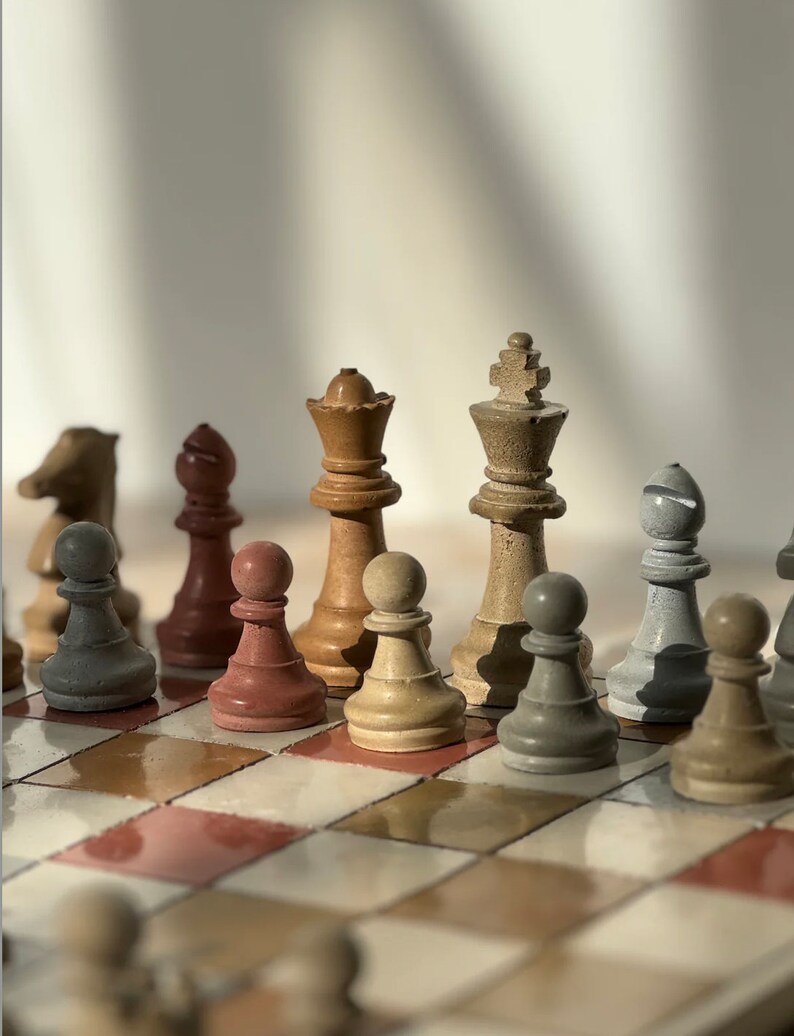 Concrete Chessboard | Chess Board | Aesthetic Game | Tabletop Game ...