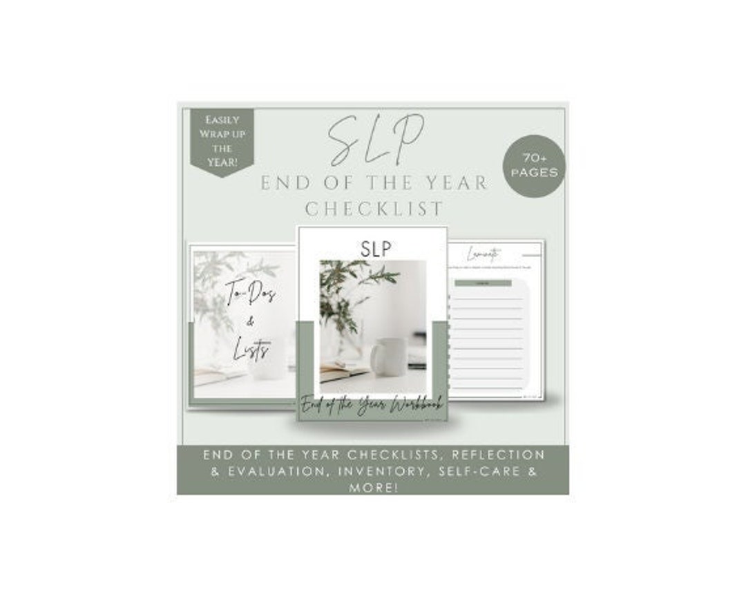 End of the School Year SLP Checklist, Inventory, Cleaning, Reflection ...