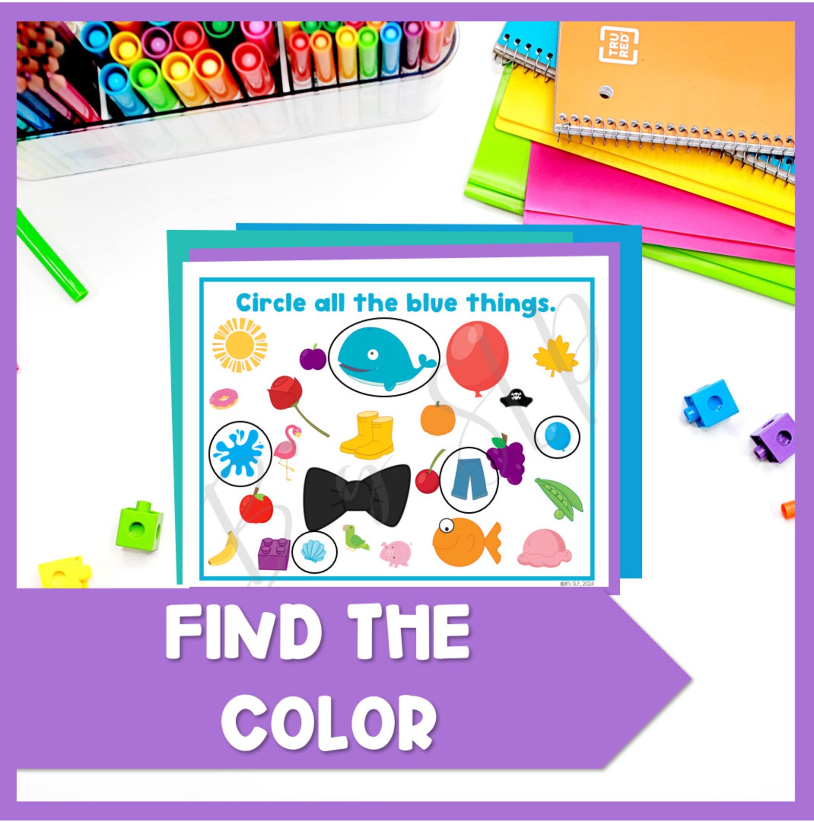 Learning Colors Basic Concept Activities for Preschool, Pre-k, Toddlers ...