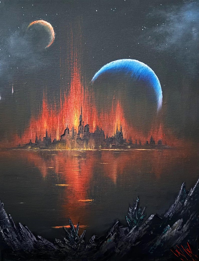 Phantasy Star - Original Oil Painting by Artist Will Wallner - Etsy