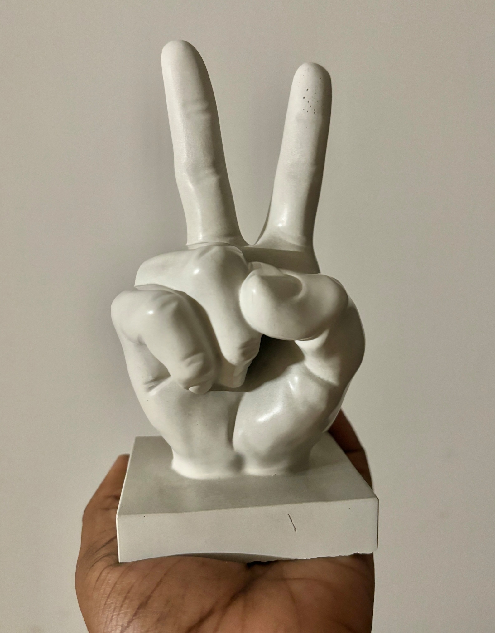 Concrete Peace Sign Statue | Ring Holder | Cute Home Decor | Hippie ...