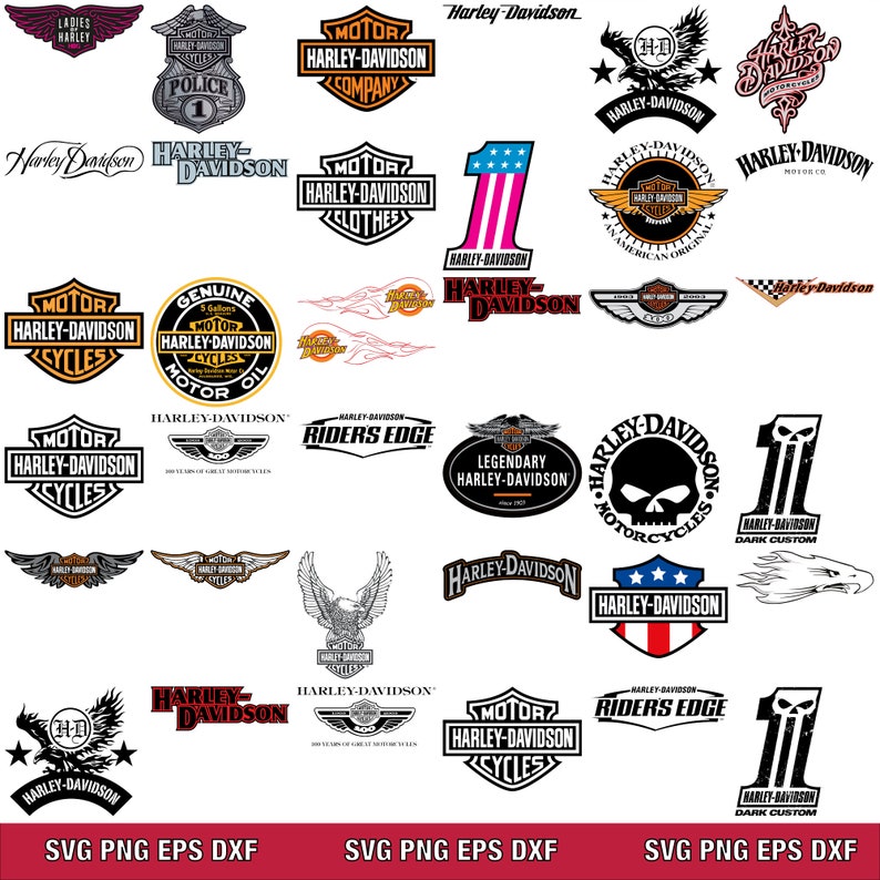 Harley Davidson Font File Set SVG Bundle LAYERED Cricut - Etsy
