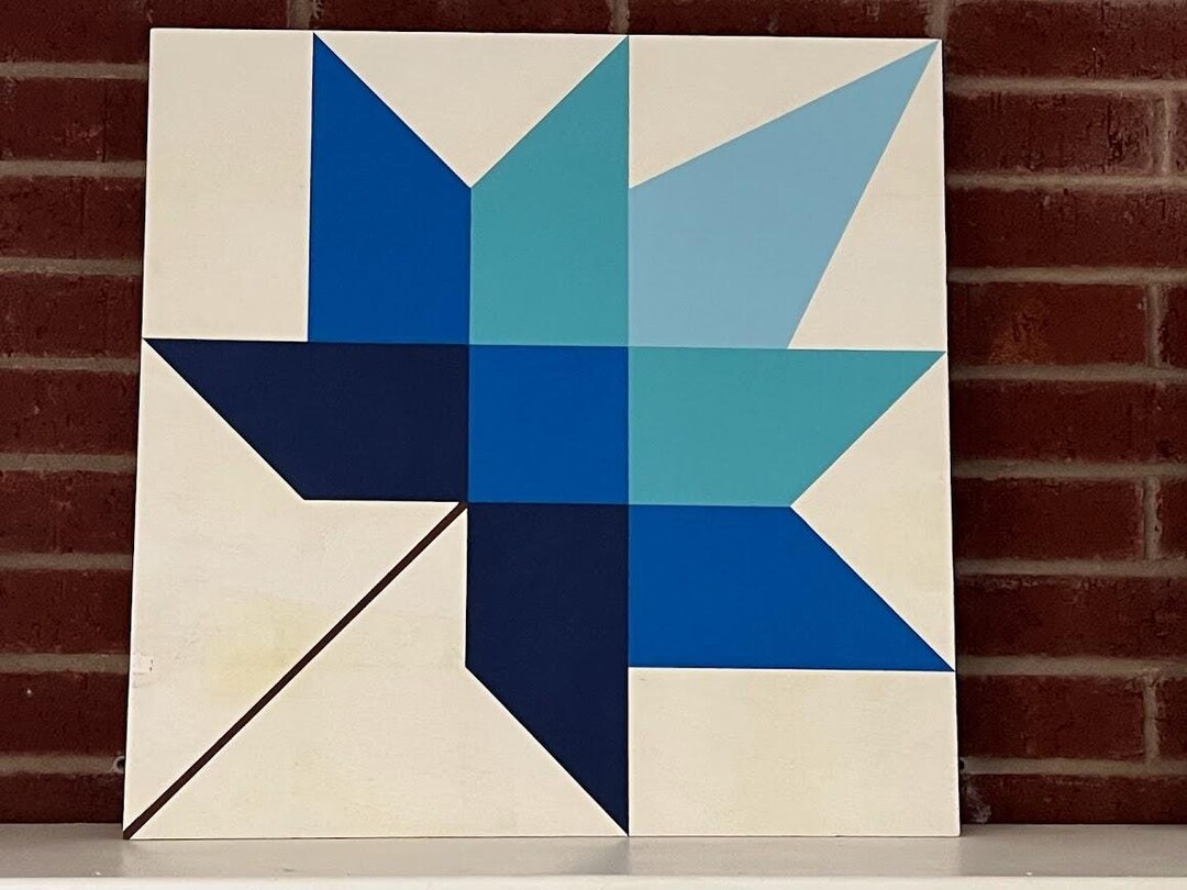 Blue Maple Leaf Barn Quilt - Etsy