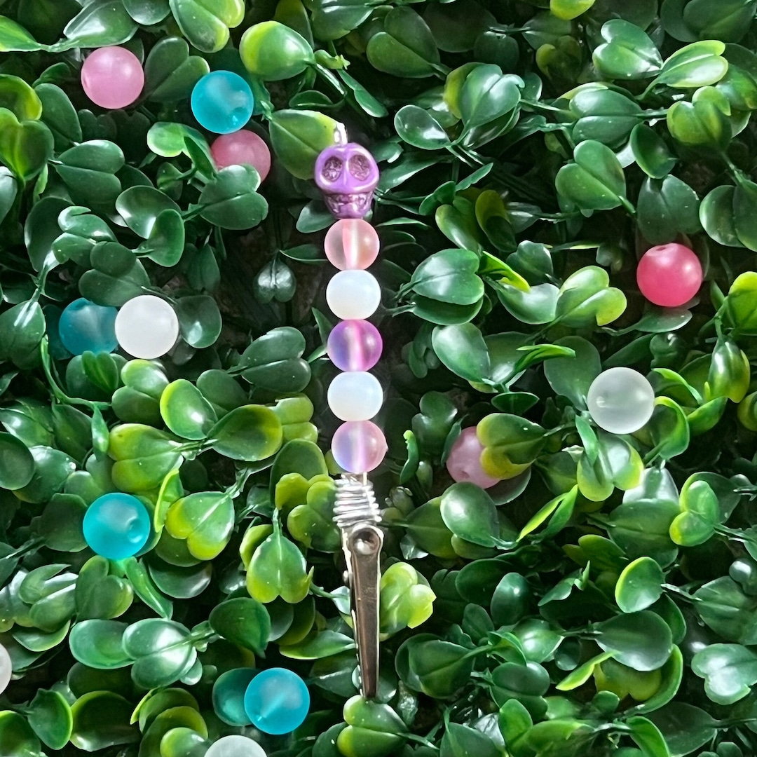 Roach Clip Smoke Accessory Purple Skull Pretty Madd Designs - Etsy