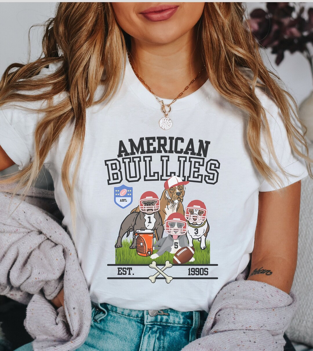 American Bully Shirt, Pit Bull Terrier Lover Tshirt, Pit Bull Football ...