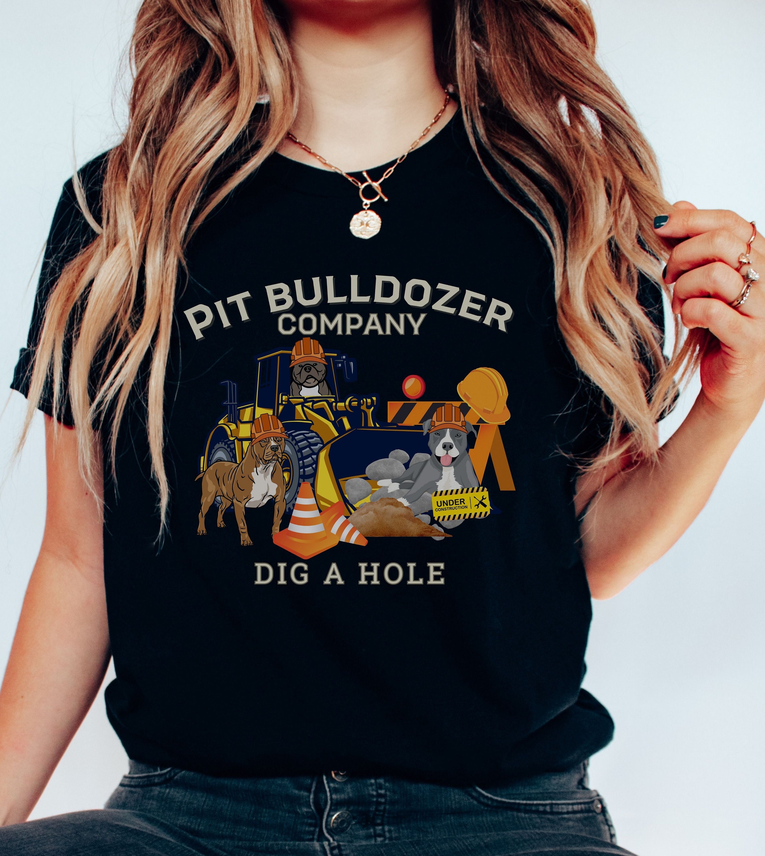Pit Bull Bulldozer Company Shirt Pitbull Terrier Dog Tshirt - Etsy