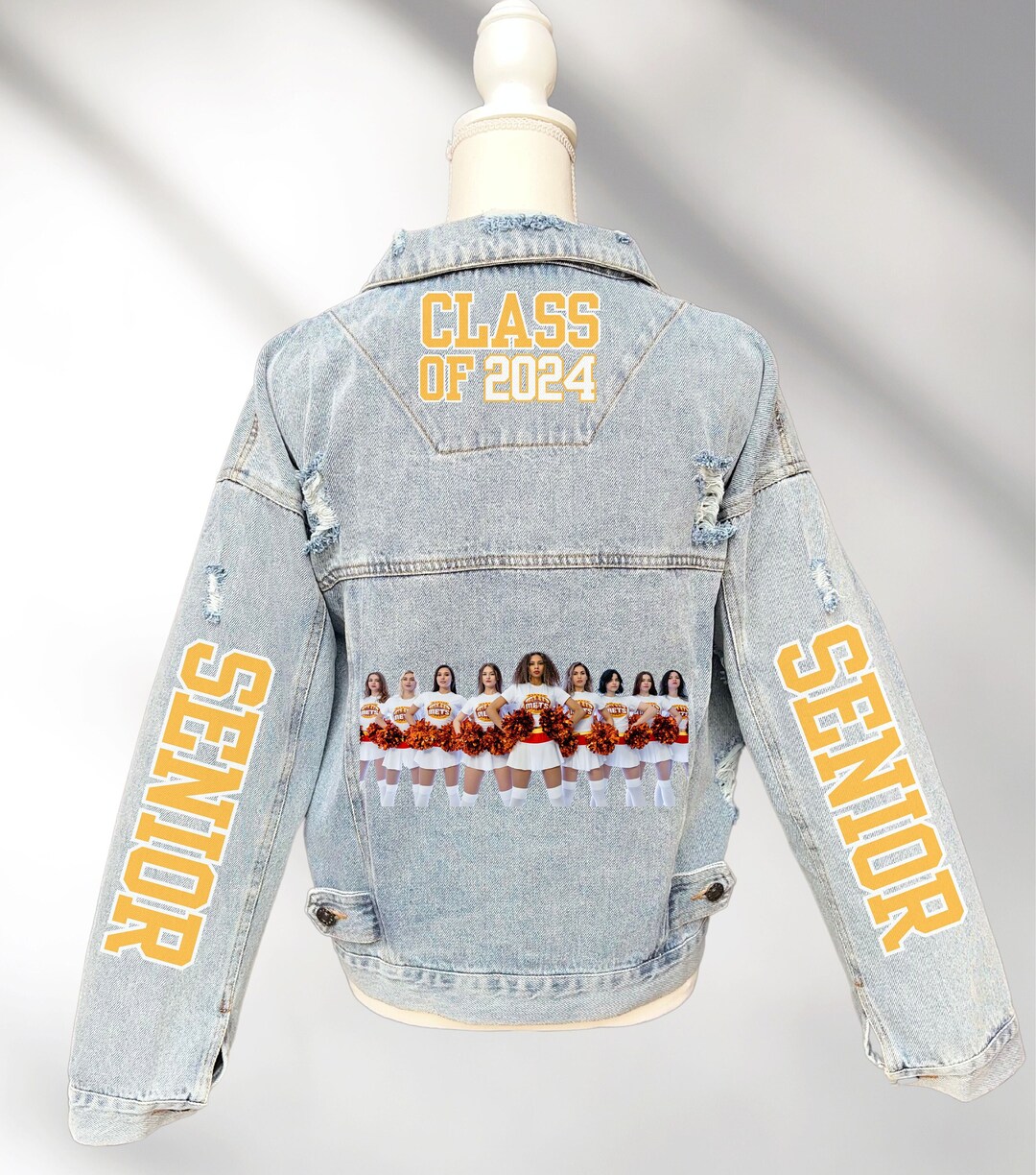 Senior Jean Jacket,senior 2024 Family Matching Denim,class of 2024 ...