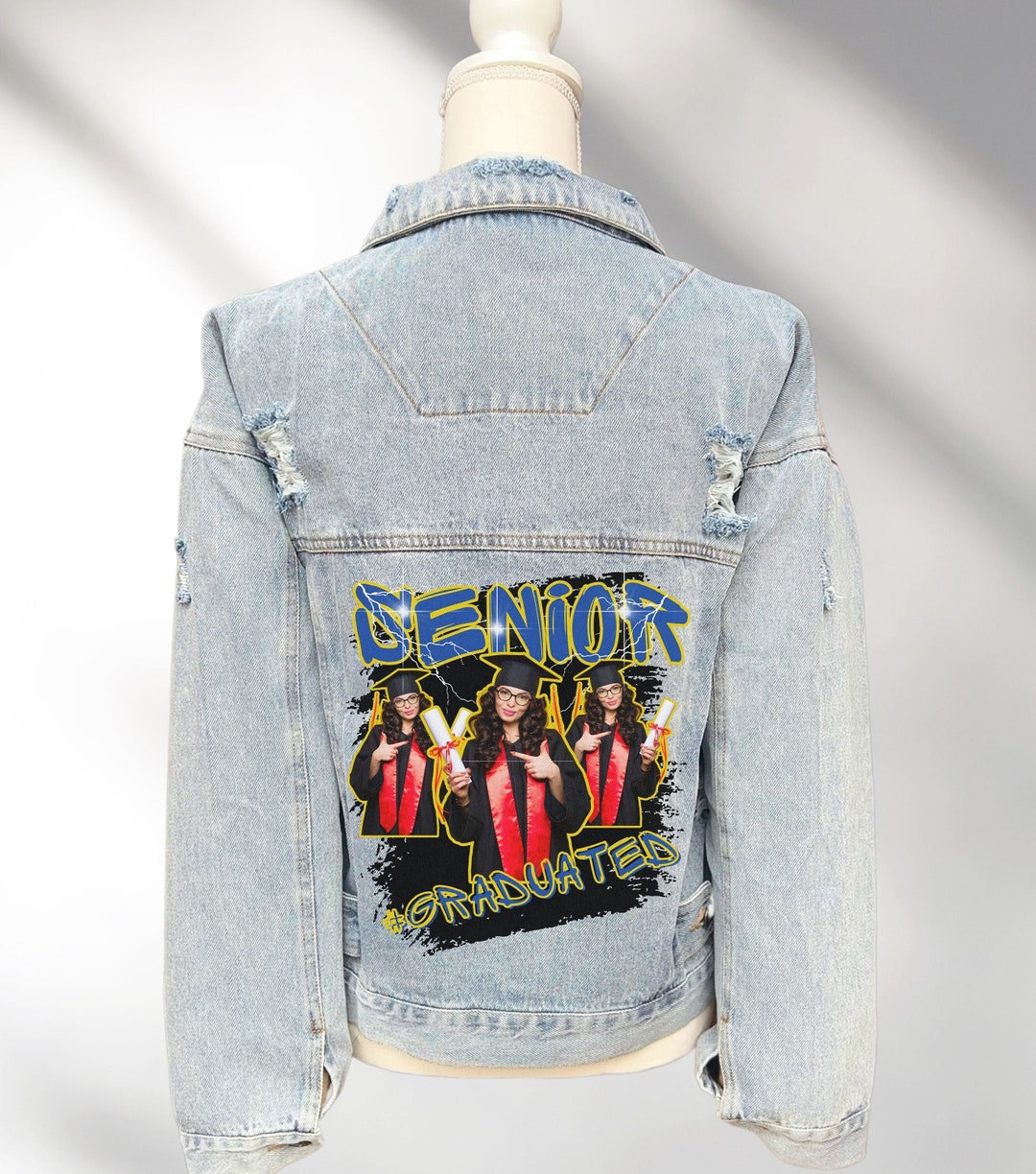Senior Jean Jacket,senior 2024 Family Matching Denim,class of 2024 ...