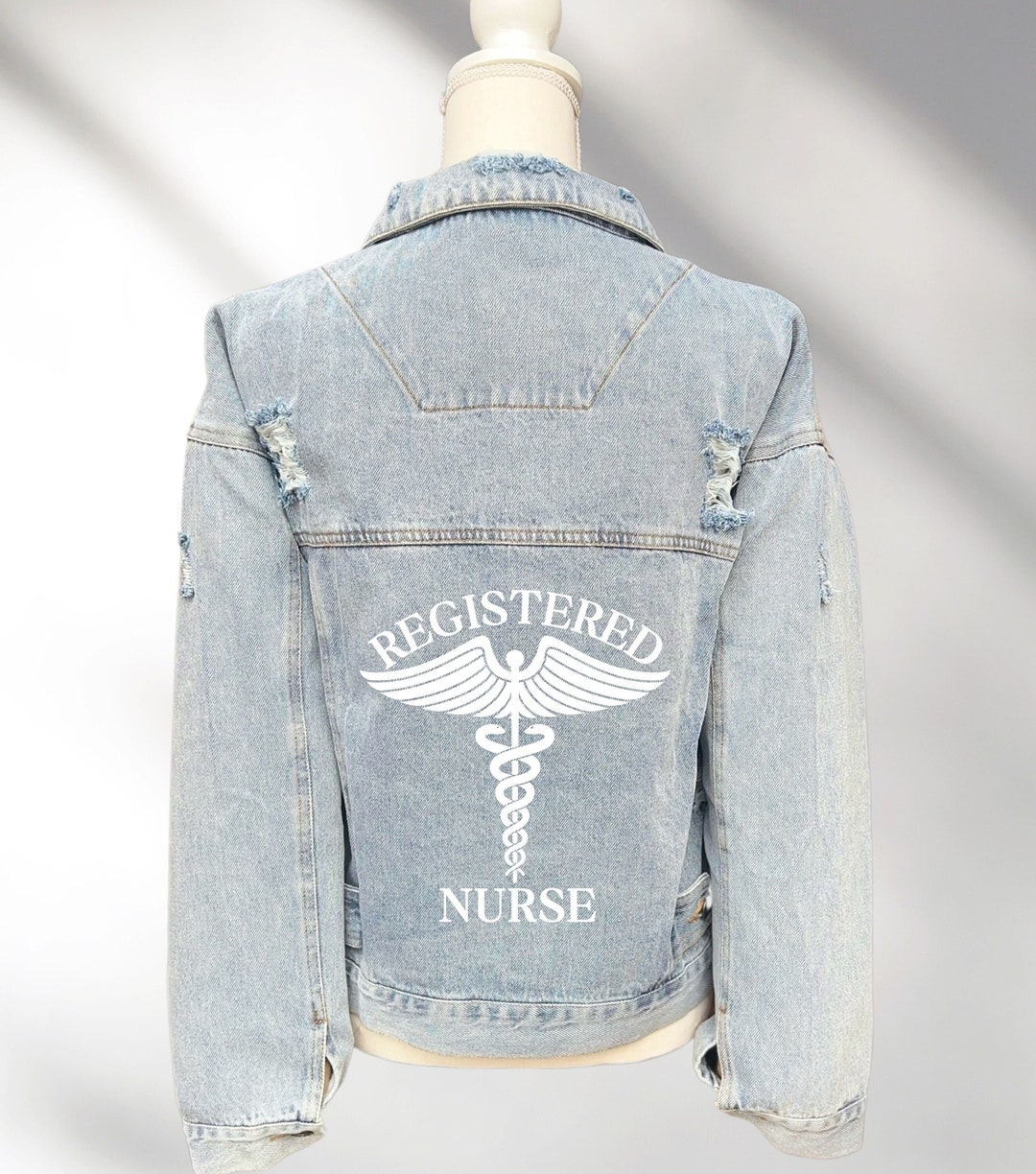 Custom Nurse Jacket, Nurse Denim Jacket, Custom Denim Jacket, Custom ...