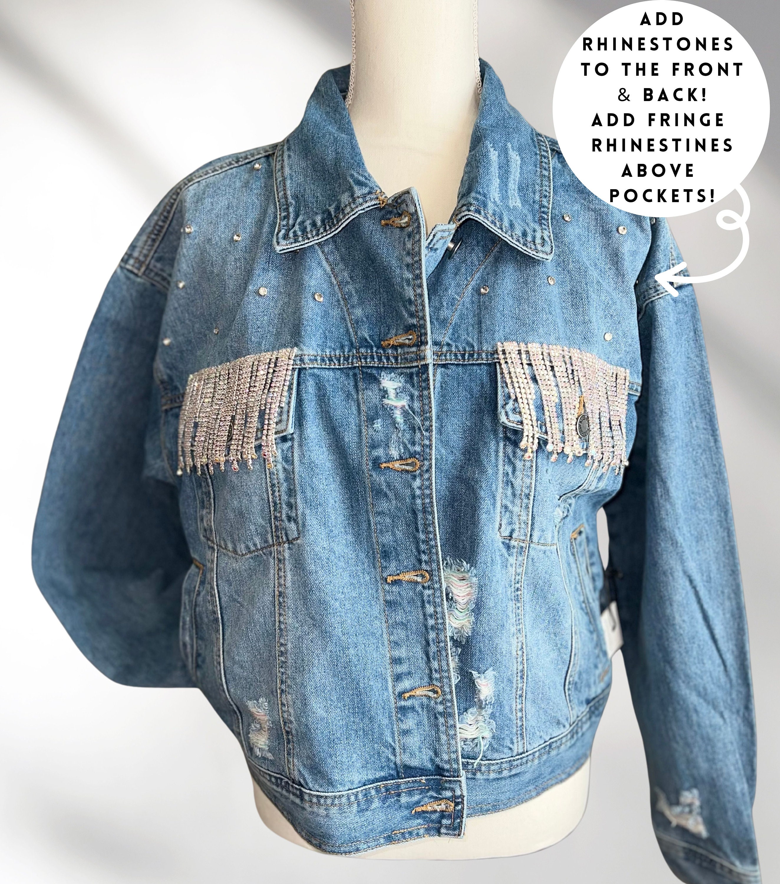 Cheer Mom Denim Jacket, Sport Mom Jean Jacket, Cheerleader Fan Denim ...