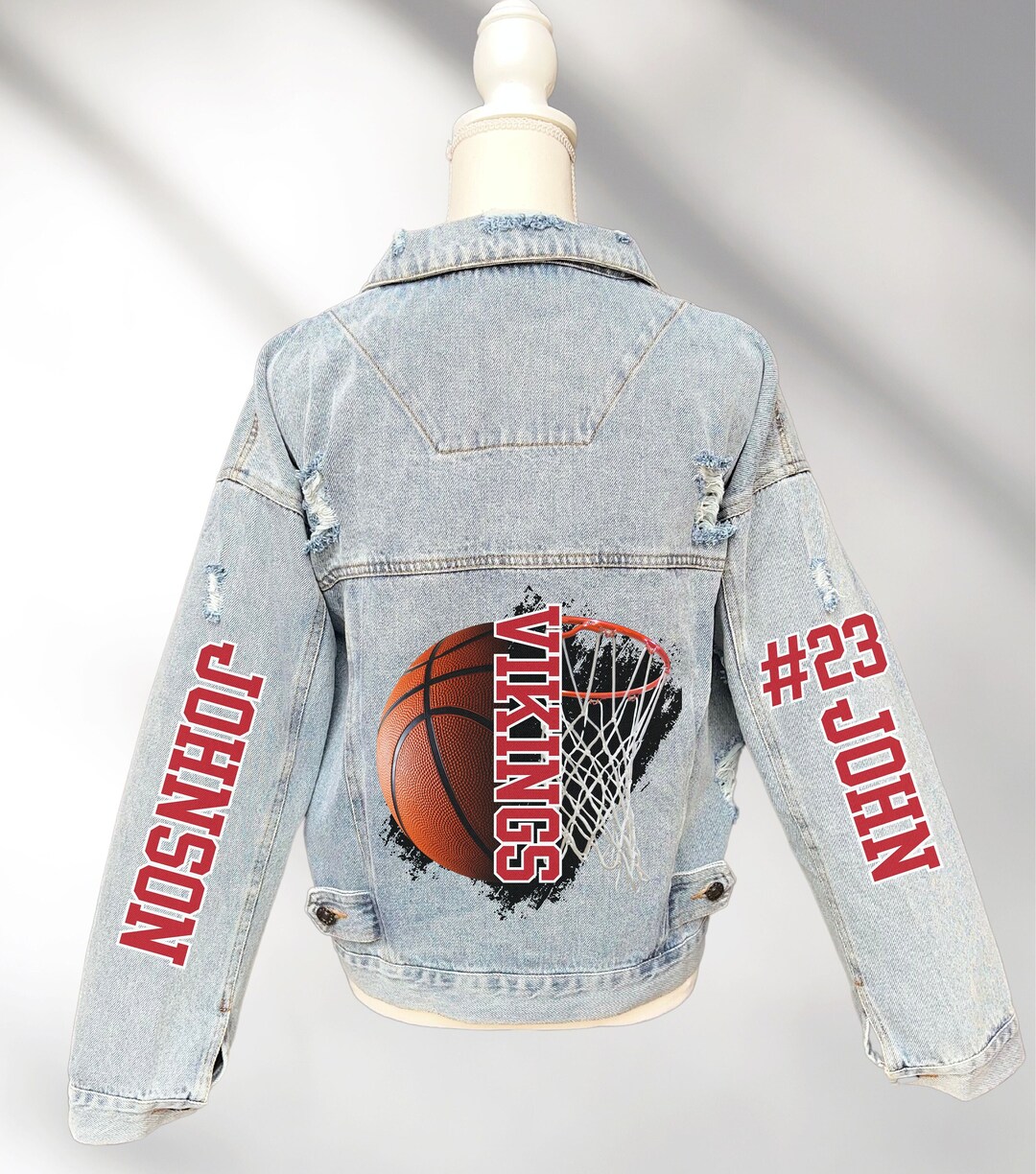 Basketball Mom Denim Jacket,custom Dad Jean Jacket,personalized ...
