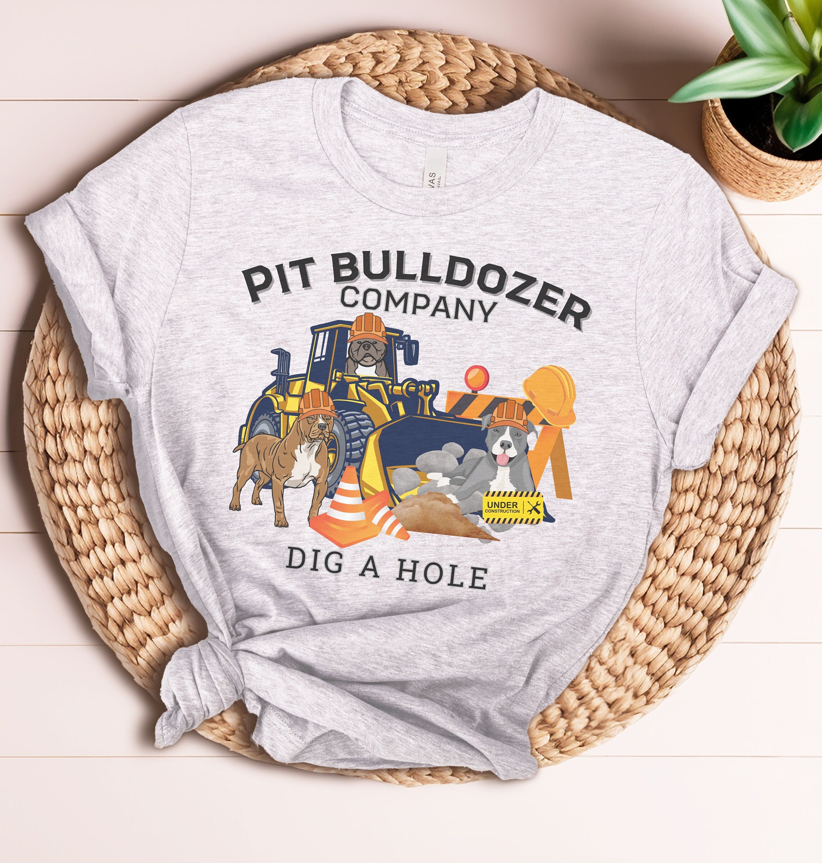 Pit Bull Bulldozer Company Shirt Pitbull Terrier Dog Tshirt - Etsy