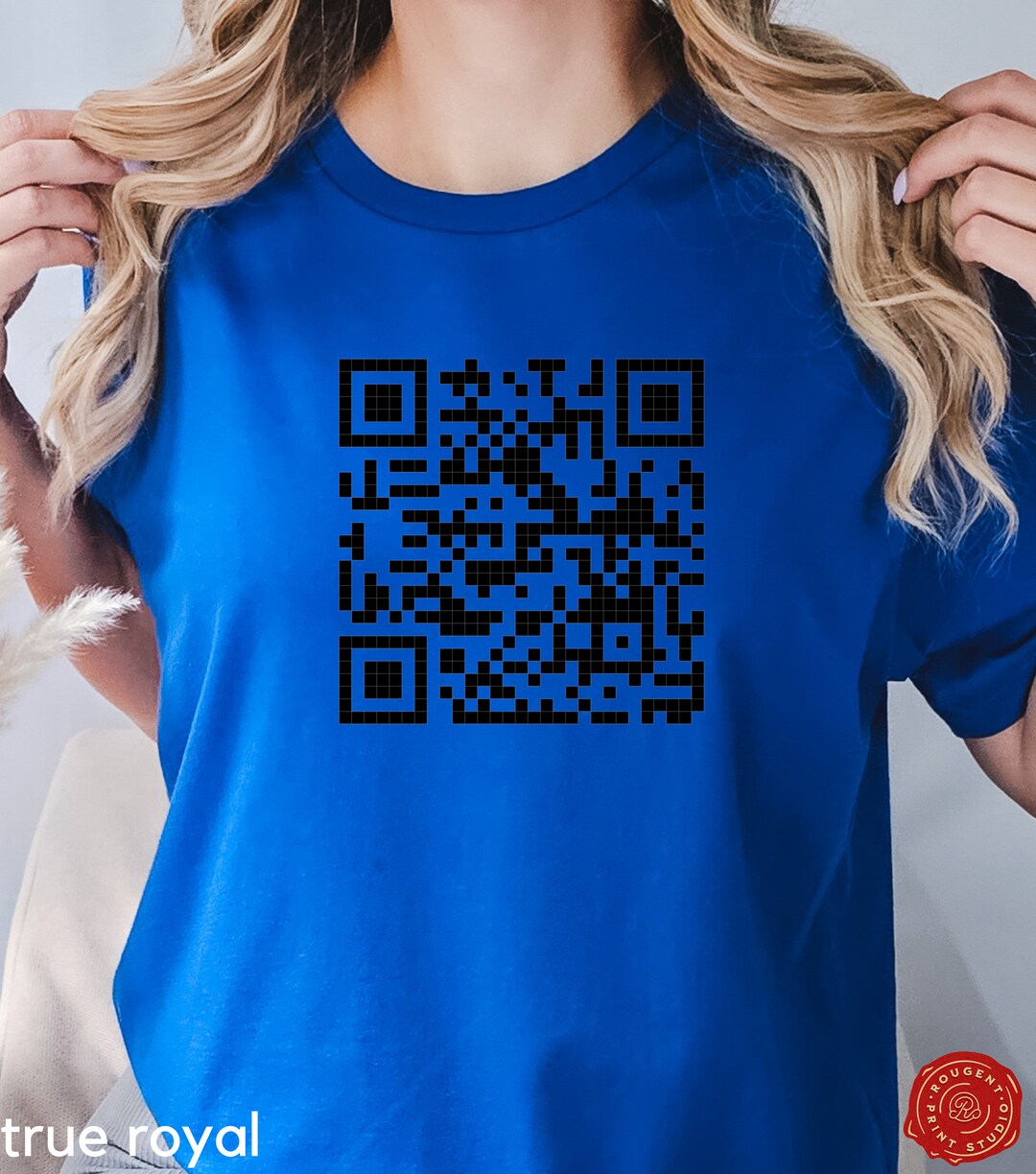 Customizable QR Code T-shirt With Personalized Message - Scannable QR ...