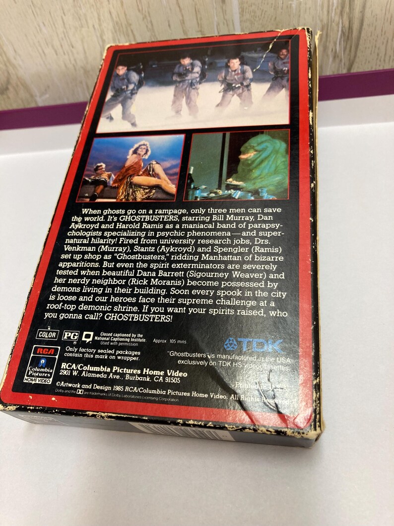 Vintage VHS Ghostbusters Movie - Etsy