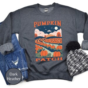 Cottagecore Pumpkin Patch Sweatshirt, Fall Pumpkin Sweater, Seasonal ...