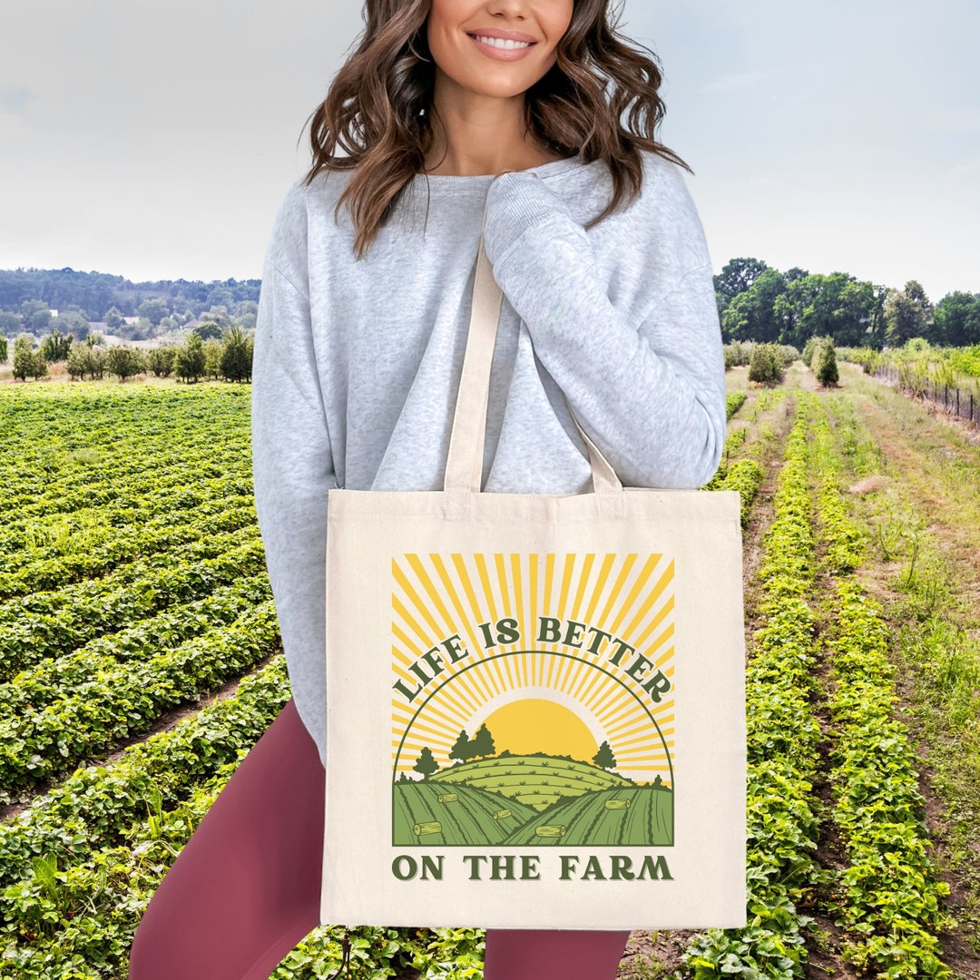 Farming Gift for Farmer, Farmers Tote Bag, Farm Life Gift, Farming Farm ...