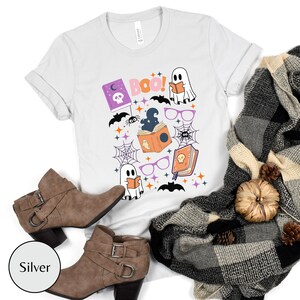 Spooky Bookish Reading Ghosts Halloween Reading Shirt, Halloween ...