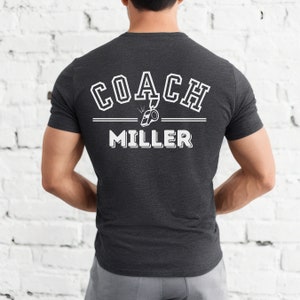 Custom Coach Name Gift, Personalized Coach Tee, Sports Coaching Gift ...