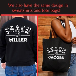 Custom Coach Name Gift, Personalized Coach Tee, Sports Coaching Gift ...