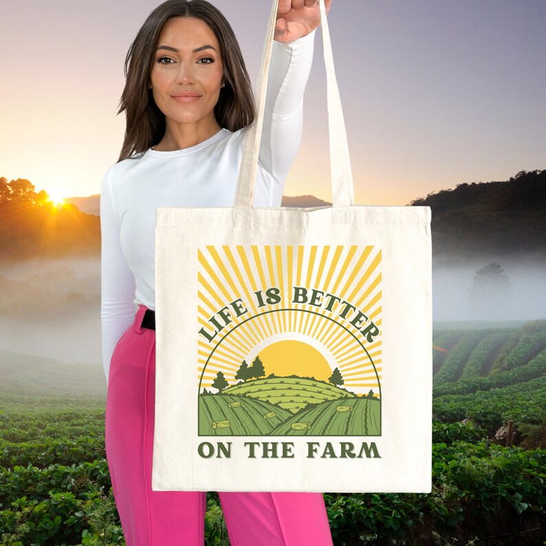 Farming Gift for Farmer, Farmers Tote Bag, Farm Life Gift, Farming Farm ...