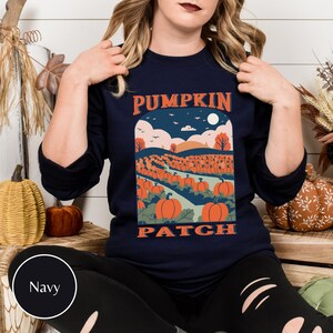 Cottagecore Pumpkin Patch Sweatshirt, Fall Pumpkin Sweater, Seasonal ...