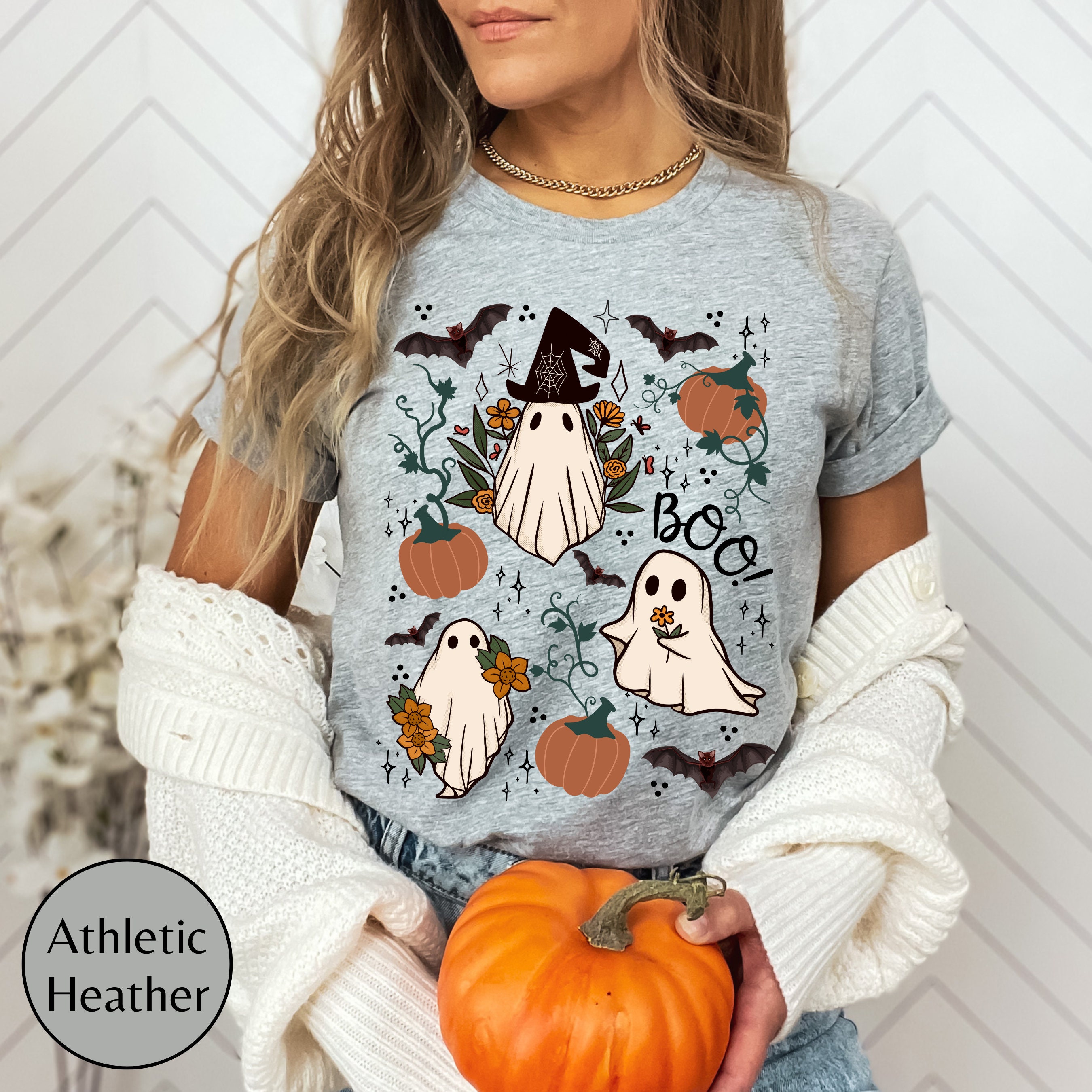 Cottagecore Ghost Shirt, Cottagecore Halloween Tshirt, Fall Cottagecore ...