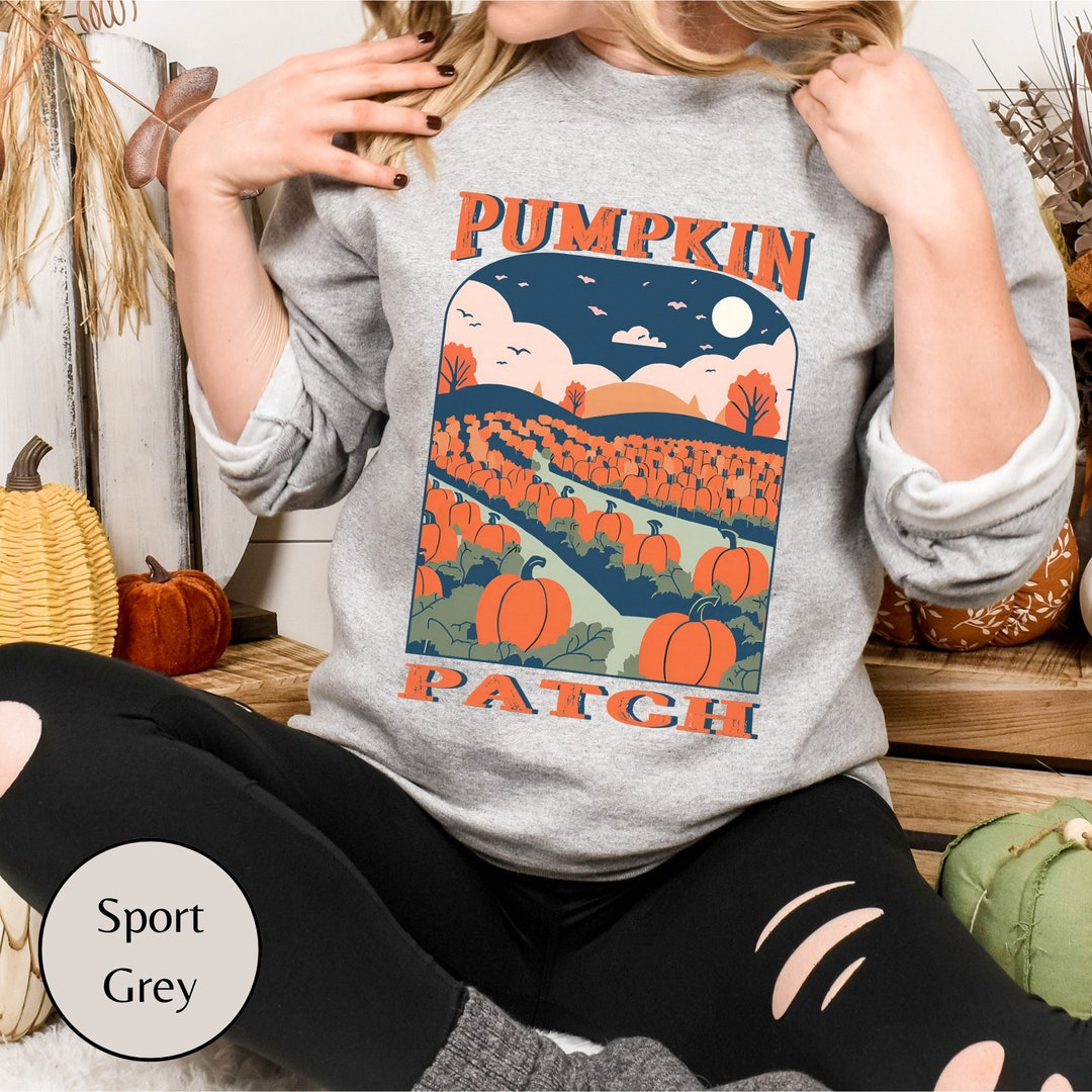Cottagecore Pumpkin Patch Sweatshirt, Fall Pumpkin Sweater, Seasonal ...