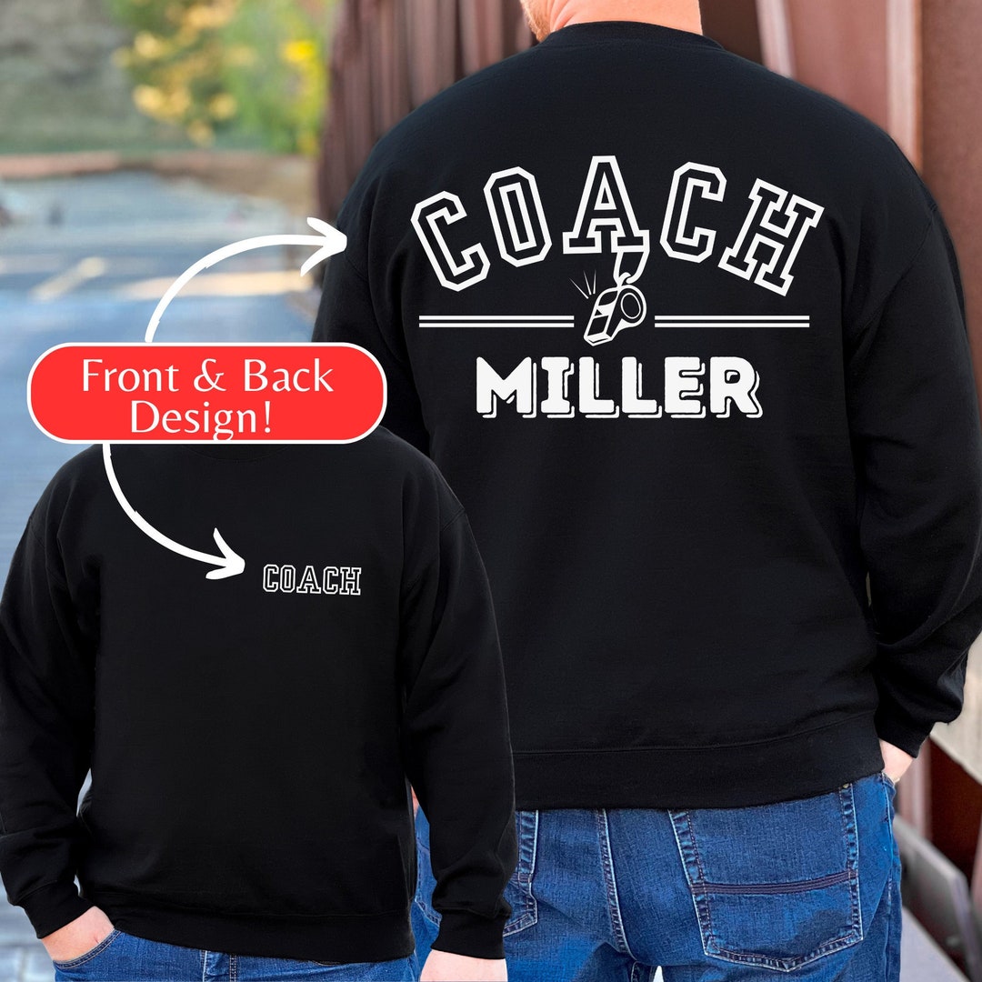 Custom Coach Sweatshirt, Personalized Coach Sweater, Sports Coaching ...