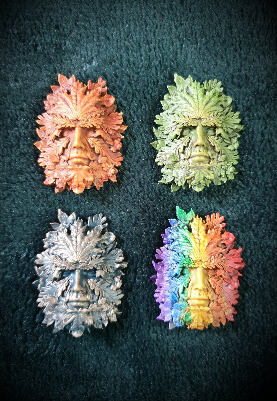 Green Man Pin - Etsy