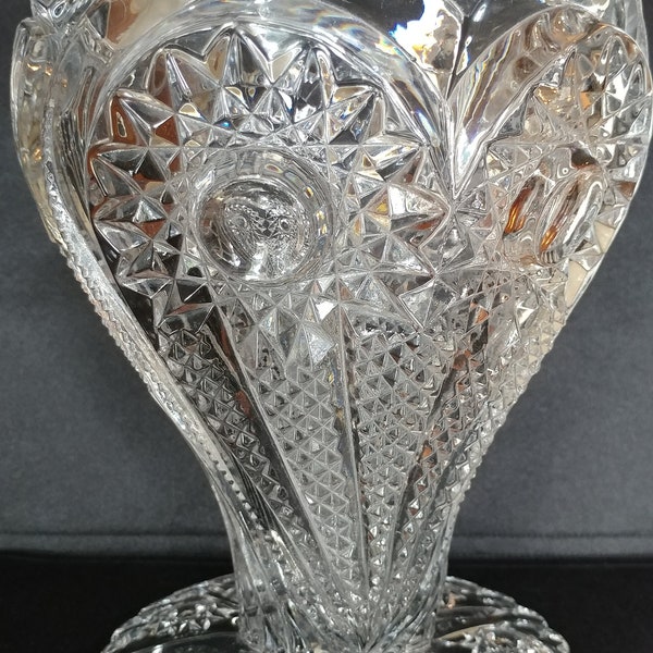 Footed Glass Vase - Etsy