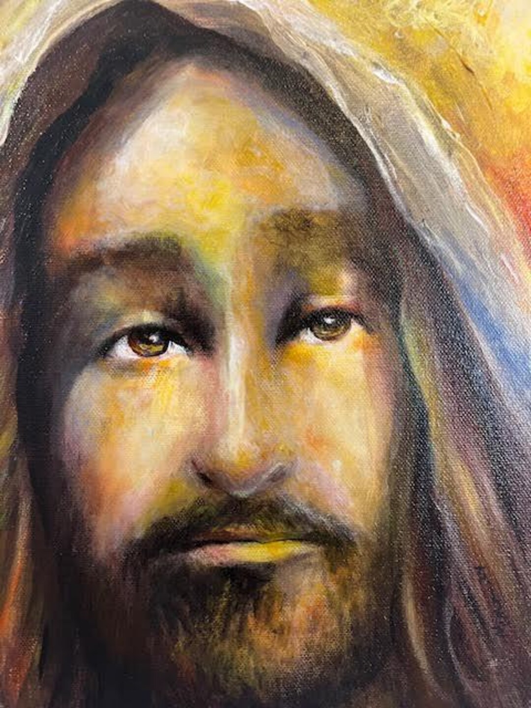 Jesus, Painting of Jesus, Wall Hanging, Wall Art, Christian Gift ...
