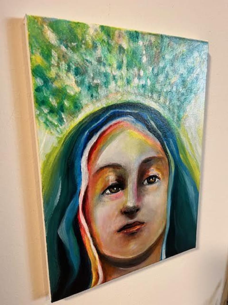 Mother Mary, Painting Portrait of Mother Mary, Mother of Jesus, Queen ...