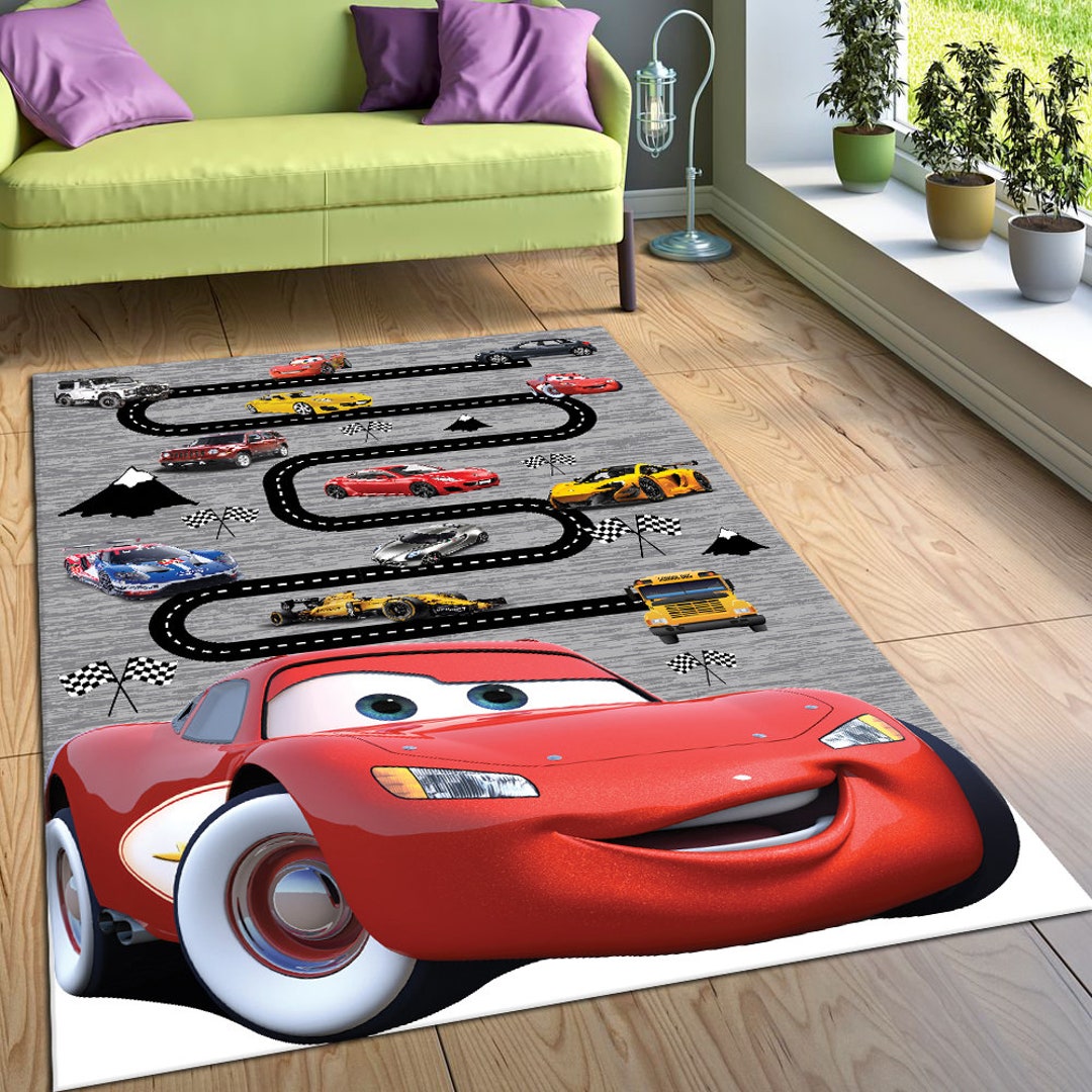 Kids Rug Kids Car Rug Red Car Rug Kids Room Rug Child Room - Etsy