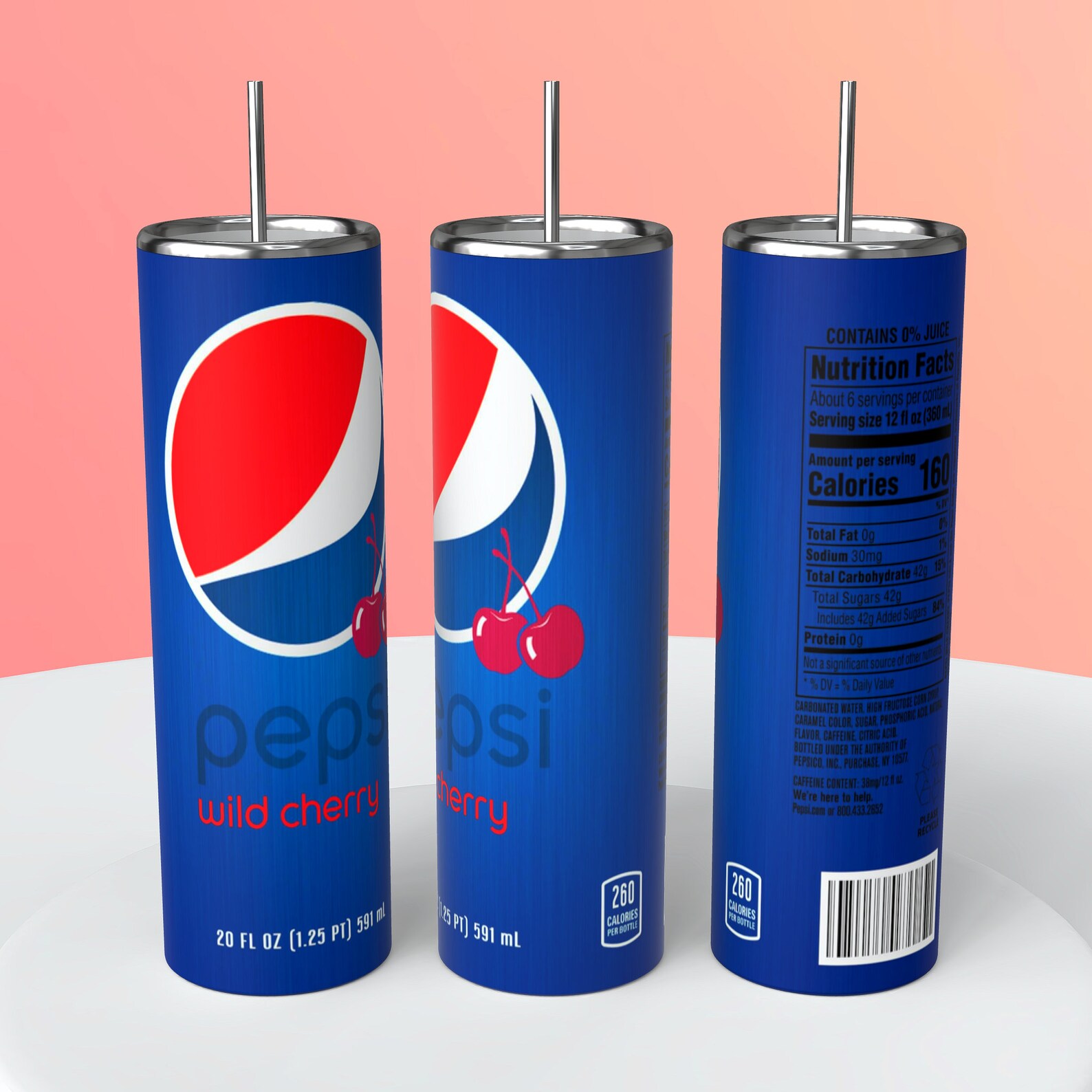 Pepsi Cherry Tumbler - Etsy