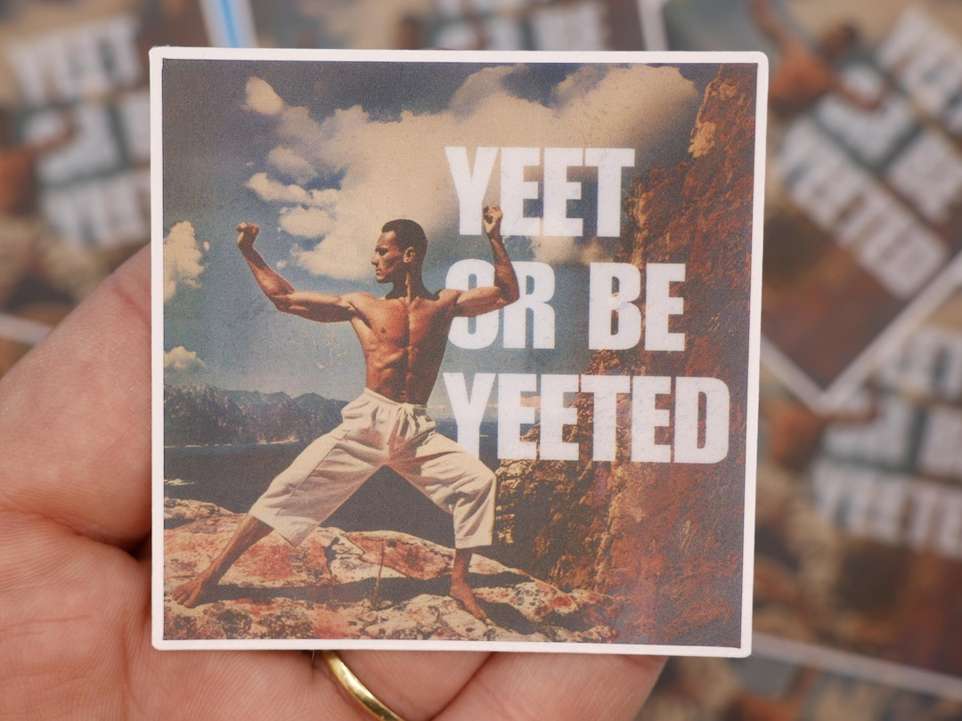 Yeet or Be Yeeted, Gen Z Slang Sticker, Meme, Gift for Co-worker, Tumbler, Laptop, Phone ...