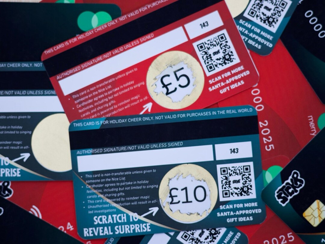 Customisable Christmas Scratch Cards, Personalised Scratch Cards ...