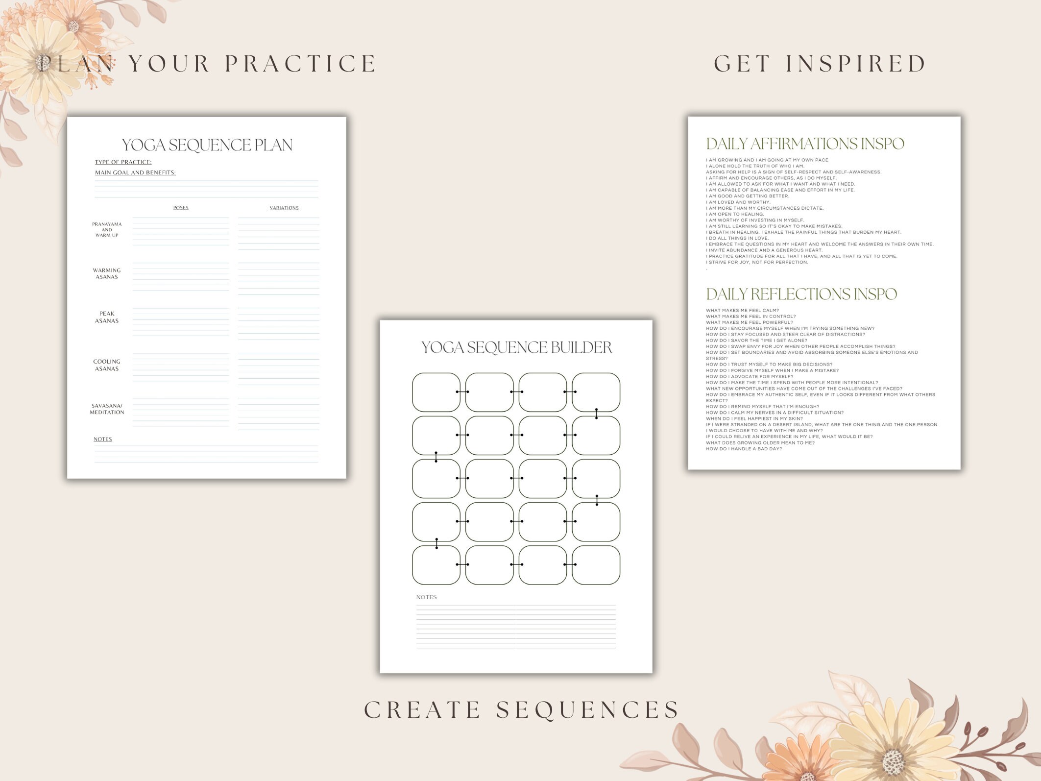 Printable Yoga Journal and Planner Meditation Journal Yoga Routine ...