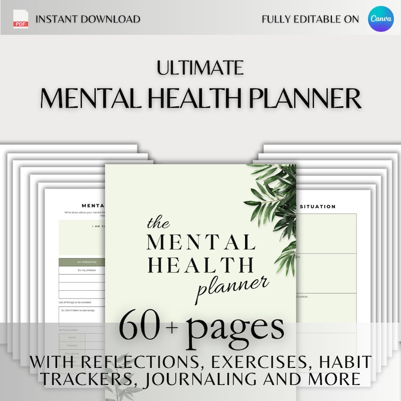 Mental Health Planner - Etsy