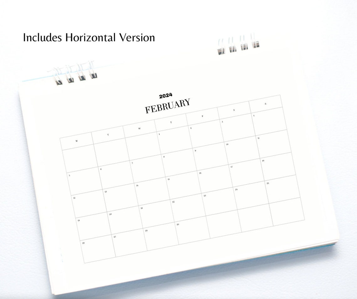 Wall Calendar 2023-2024 Printable and Editable Minimalist - Etsy