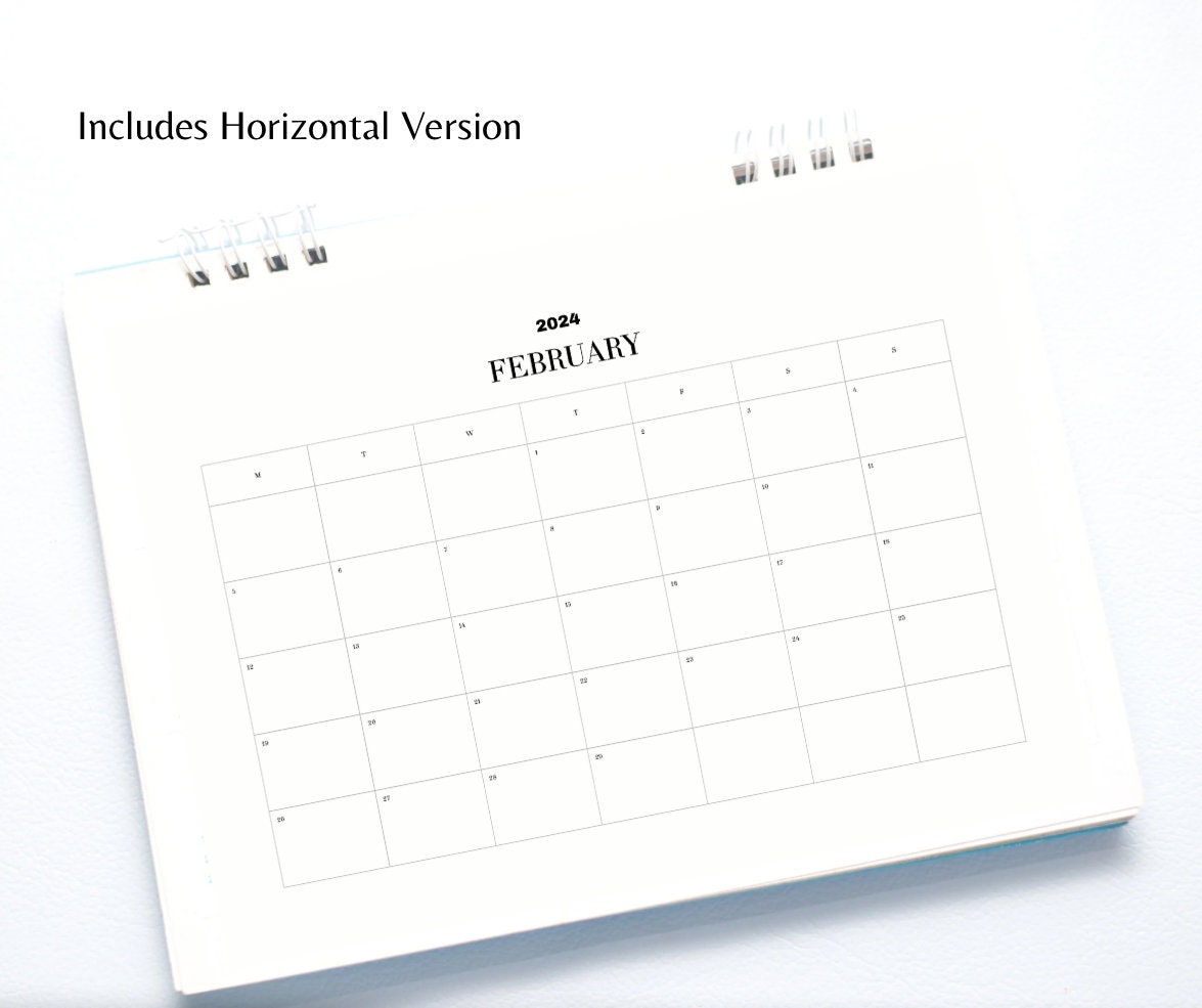 Wall Calendar 2023-2024 Printable and Editable | Minimalist Calendar ...