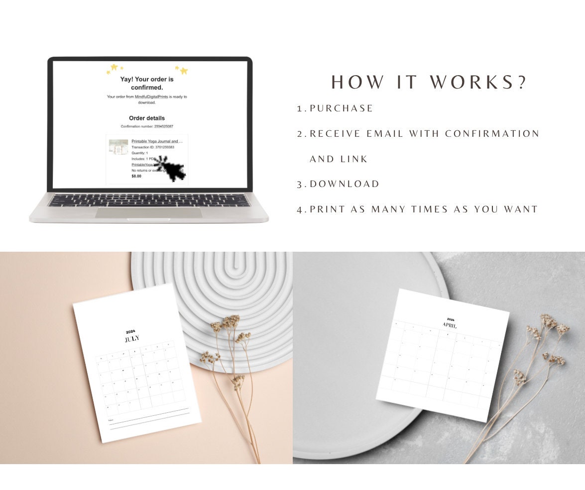 Wall Calendar 2023-2024 Printable and Editable Minimalist Calendar ...