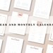 2023-2024 Calendar Printable | Boho Printable Calendar | Minimalist ...
