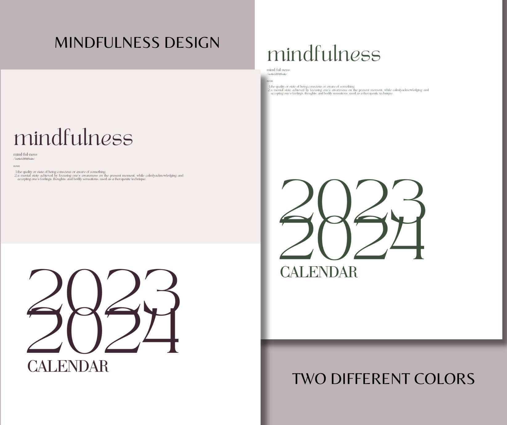 Mindfulness Calendar 2023-2024 Printable Quotes Calendar - Etsy