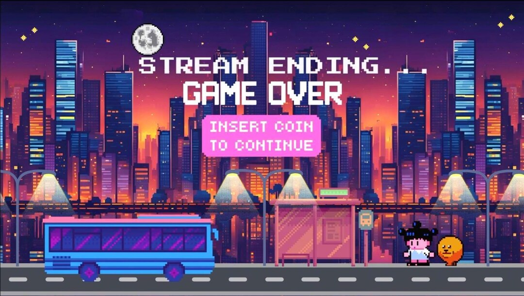 Animated Pixel Stream Ending Screen - Etsy
