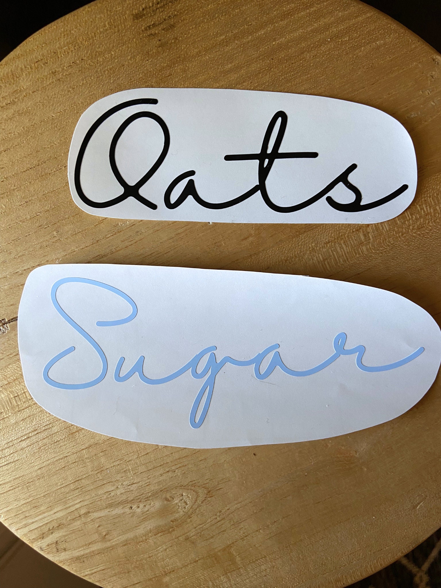 Vinyl Kitchen Decals Set Custom Pantry Labels for Sugar, Oats, Flour ...